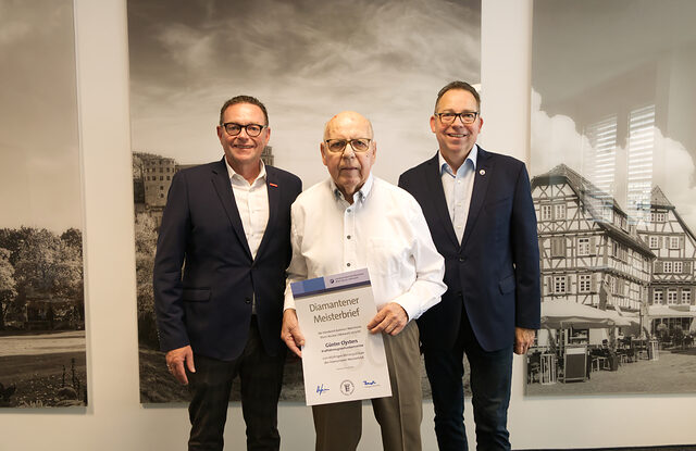 Seit 60 Jahren Meister: Diamantener Meisterbrief an Günter Clysters ...